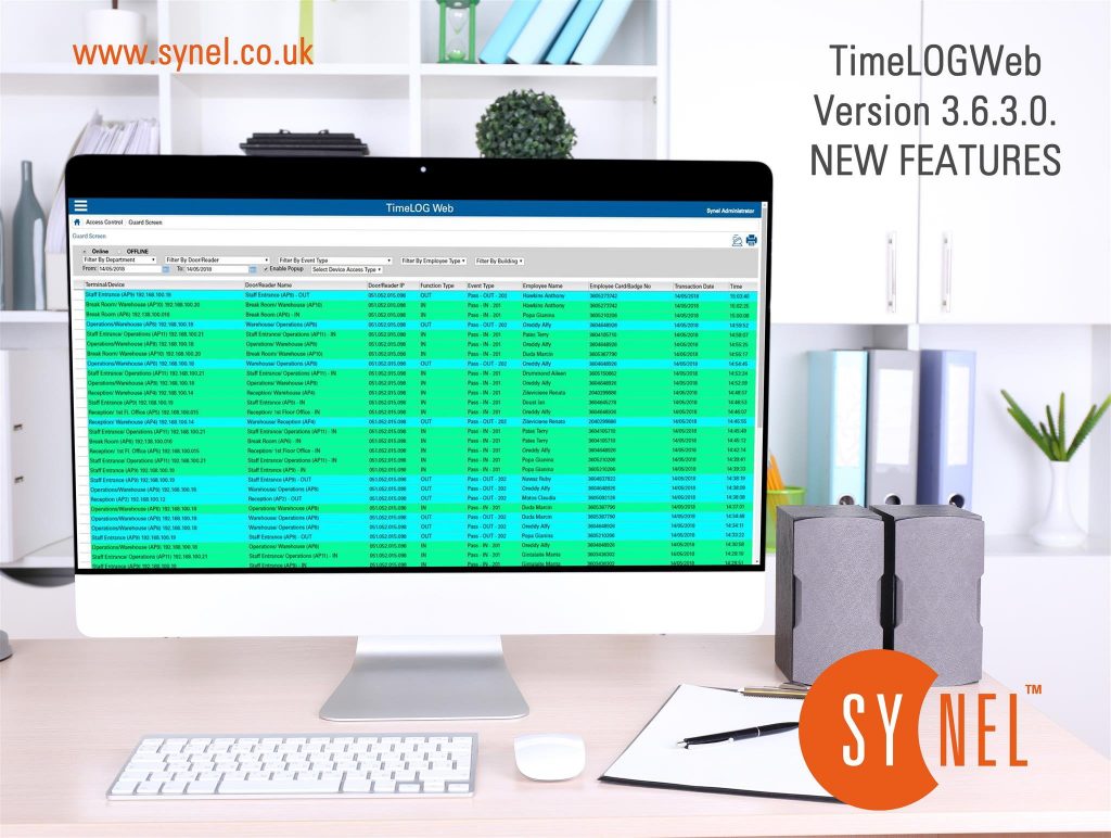 Discover the latest TimeLOGWeb 3.6.3.0 version - Synel Uk